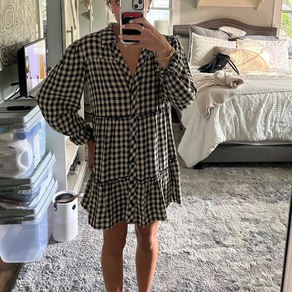 Zara | Dresses | Zara Checkered Flannel Shirt Dress | Poshmark